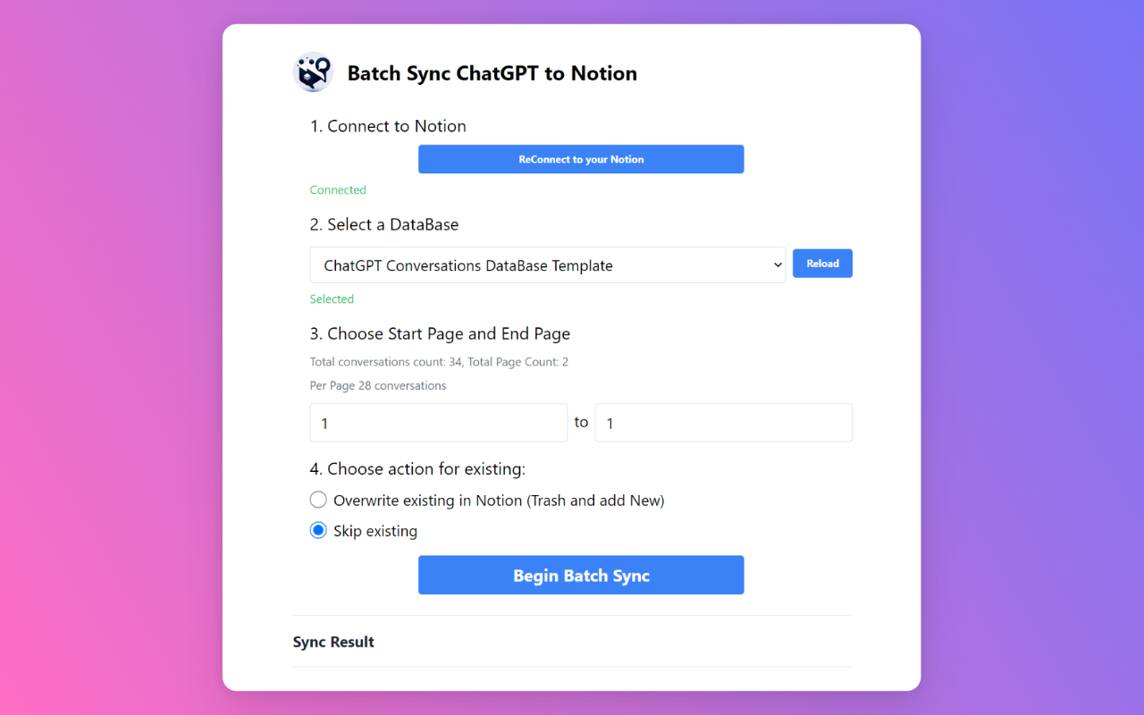 Batch Save ChatGPT to Notion – GPTS Store